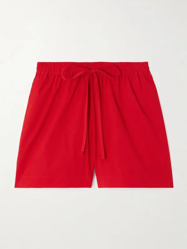 Matteau Organic Cotton-poplin Shorts - Red