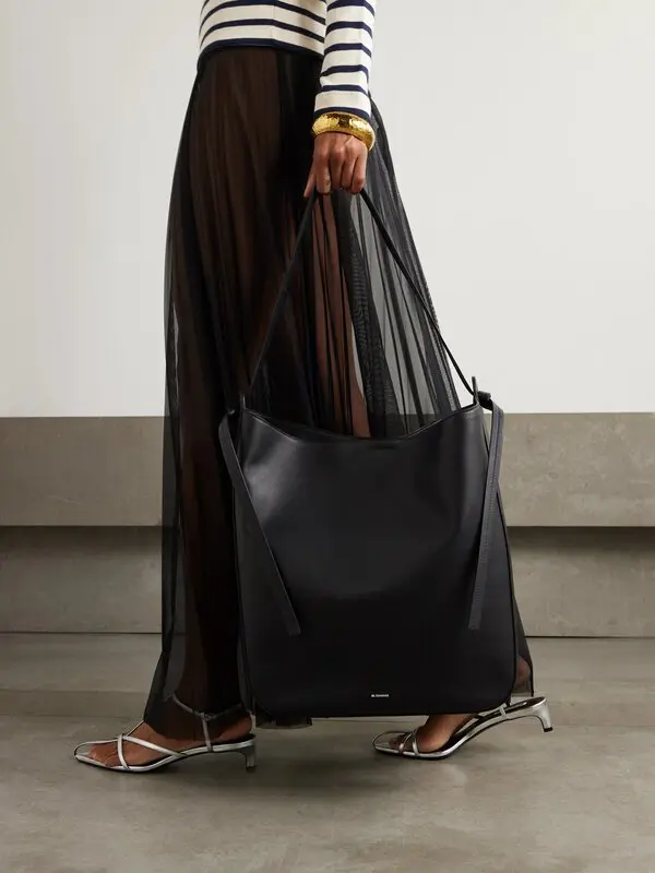 JIL SANDER - Knotted Leather Tote Bag