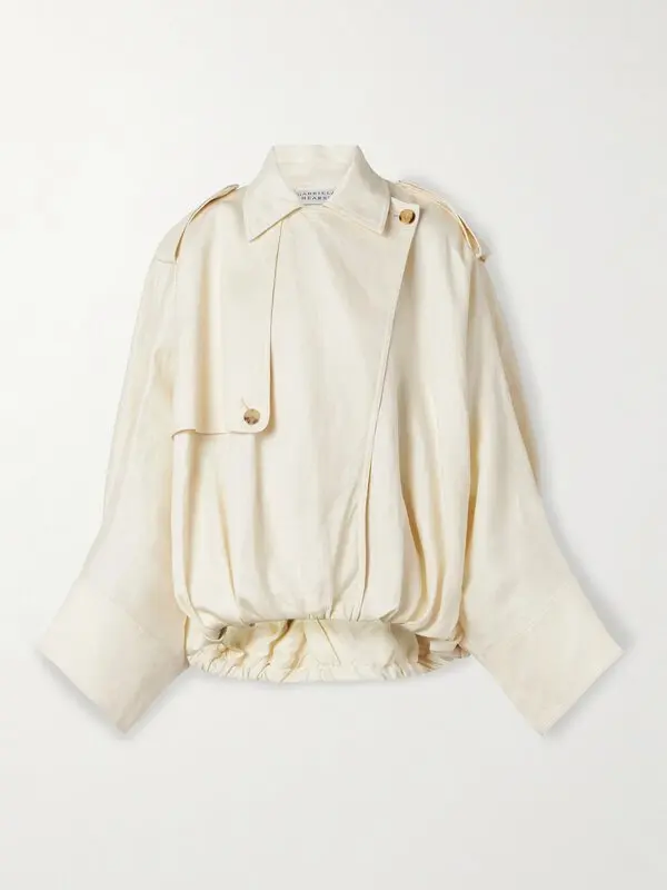 Gabriela Hearst Hunt Oversized Linen Jacket - Neutrals
