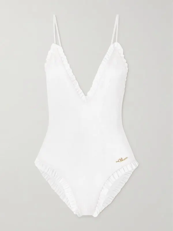 Chloé Broderie Anglaise Swimsuit - White