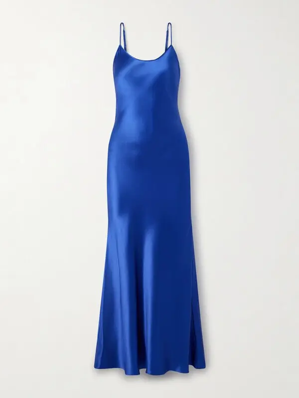 Gabriela Hearst Jesaba Silk-satin Maxi Dress - Blue