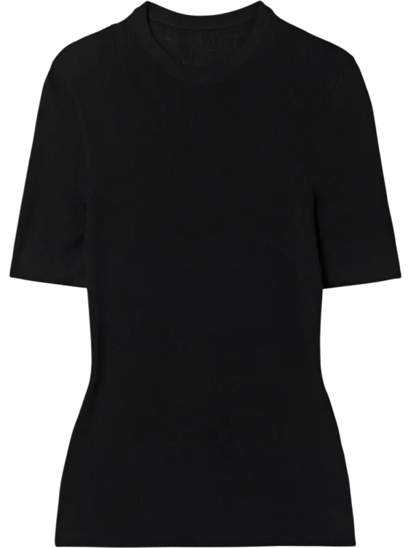 Khaite Celina Ribbed Wool-blend Top - Black