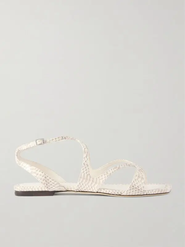 JIMMY CHOO Ayla Snake-effect Leather Sandals - Animal Print