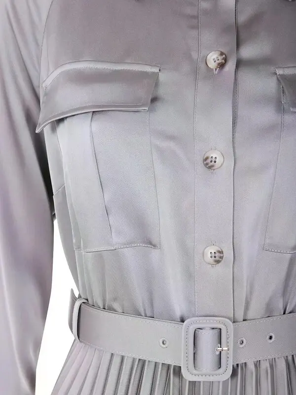SELF-PORTRAIT Pleated Shirt Dress