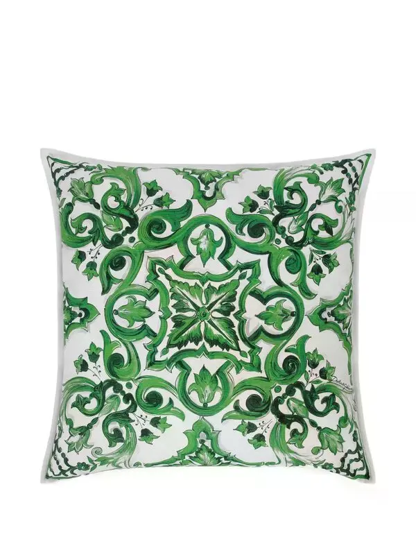 Dolce & Gabbana Mediterraneo-print Decorative Cushion - Green