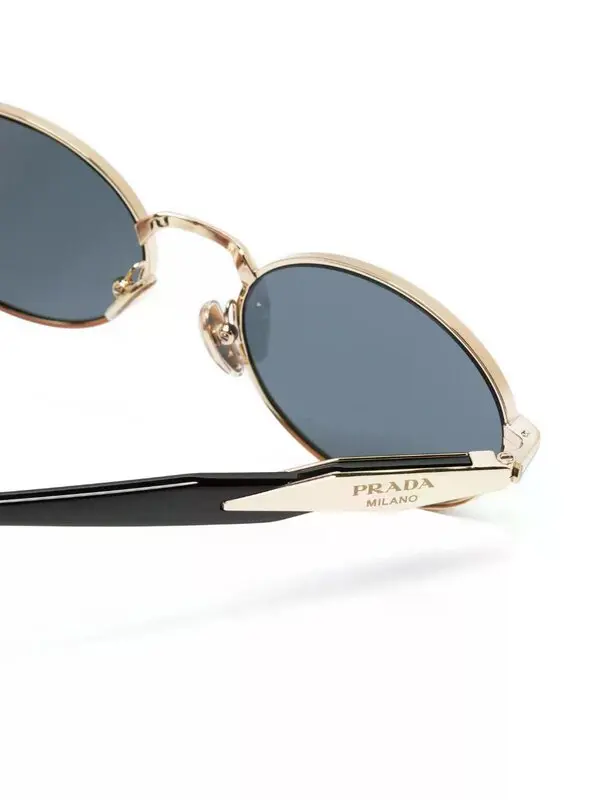 Prada Round-frame Sunglasses - Gold