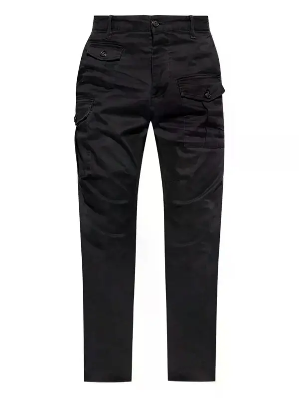 Dsquared2 Cotton Blend Cargo Trousers - Black