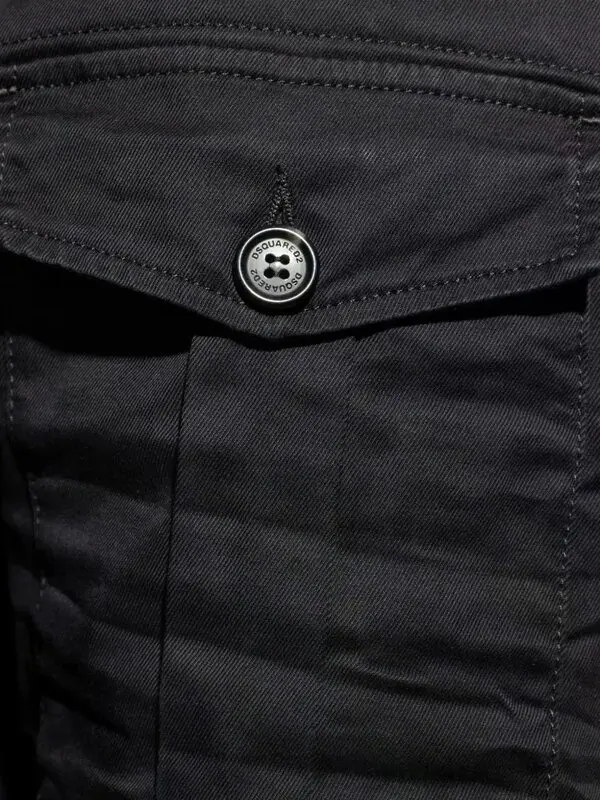 Dsquared2 Cotton Blend Cargo Trousers - Black