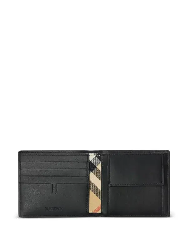 Burberry Grained Leather Bifold Wallet