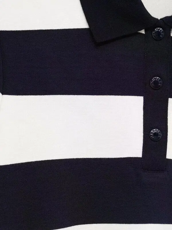 Moncler Striped Polo Shirt - Blue