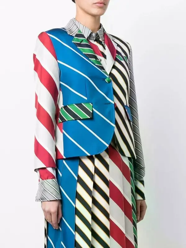 Thom Browne Striped Silk Blazer