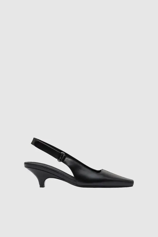 ST. AGNI Sling Back Heel - Black