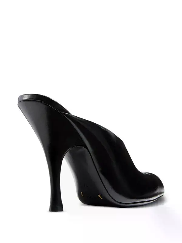 Khaite 100mm Colt Leather Mules - Black
