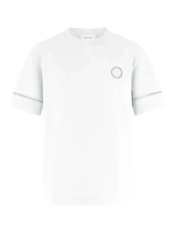 FERRAGAMO Ajour Sticker Short-sleeves T-shirt