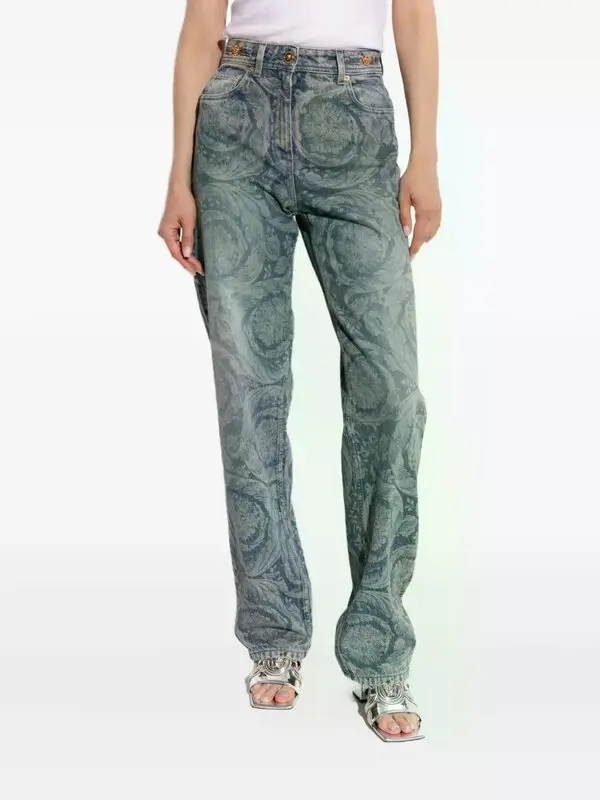 Versace Baroque-patterned Jeans
