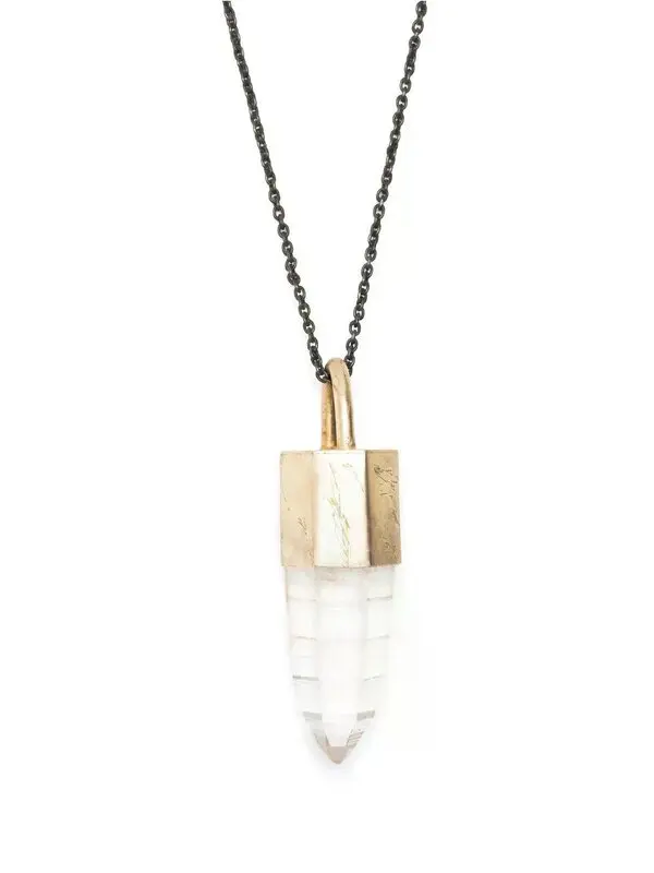 PARTS OF FOUR Talisman Quartz Pendant Necklace - Black