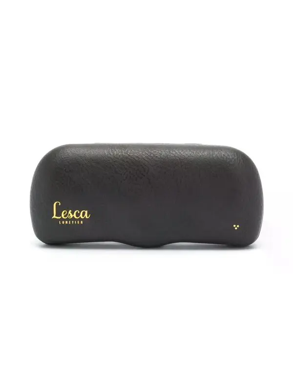 LESCA Gaston Round Frame Glasses - Black