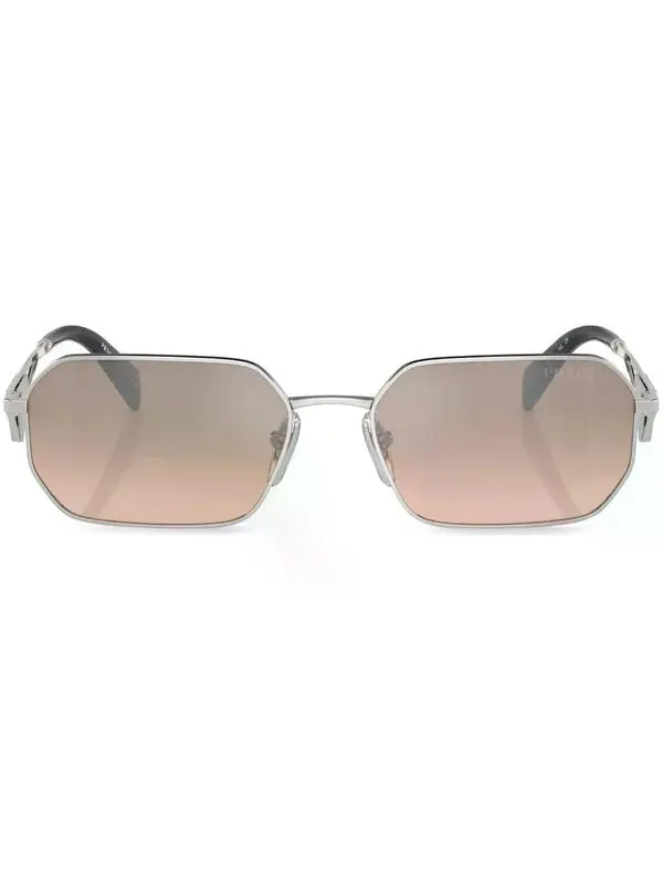 Prada Rectangle-frame Sunglasses - Silver