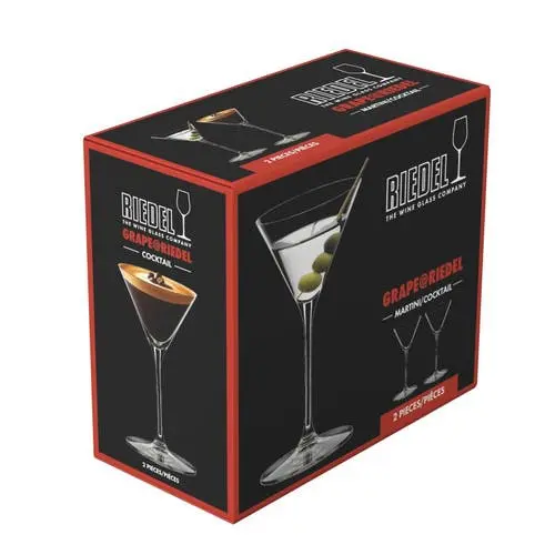 RIEDEL Grape@ Martini Cocktail Glass, Set Of 2