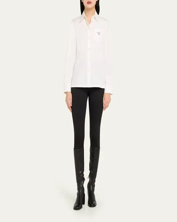 Prada Nappa Stretch Leather Knee-high Boots - Nero