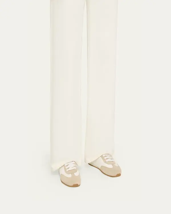 Prada Suede And Leather Low-top Sneakers