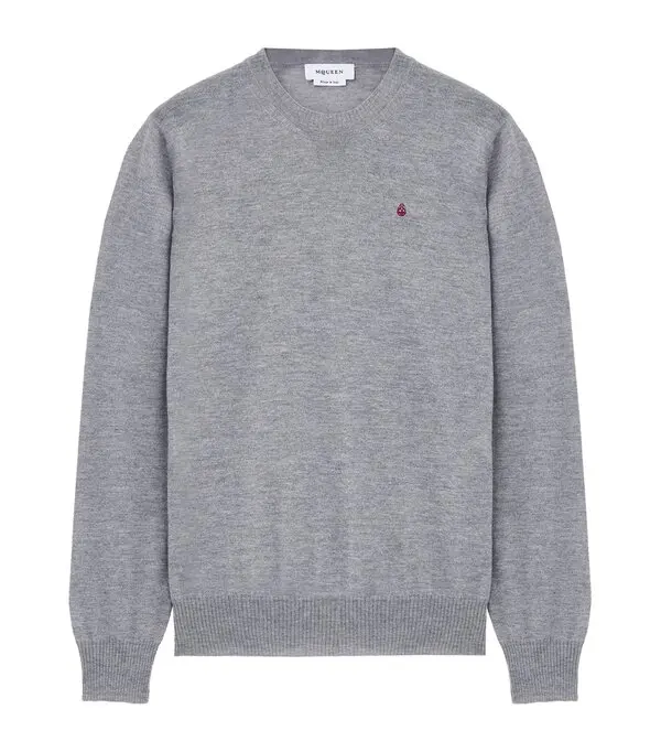 Alexander McQueen Wool Skull Sweater - Black