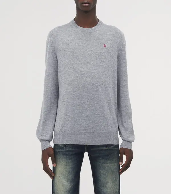 Alexander McQueen Wool Skull Sweater - Black