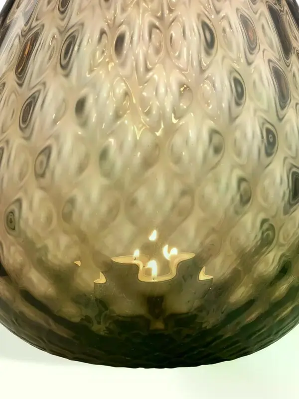NASONMORETTI Macramé Glass Candle Holder - Brown