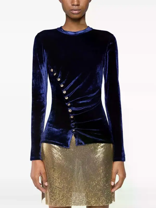Rabanne Draped Velvet Top