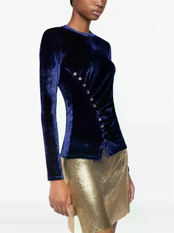 Rabanne Draped Velvet Top