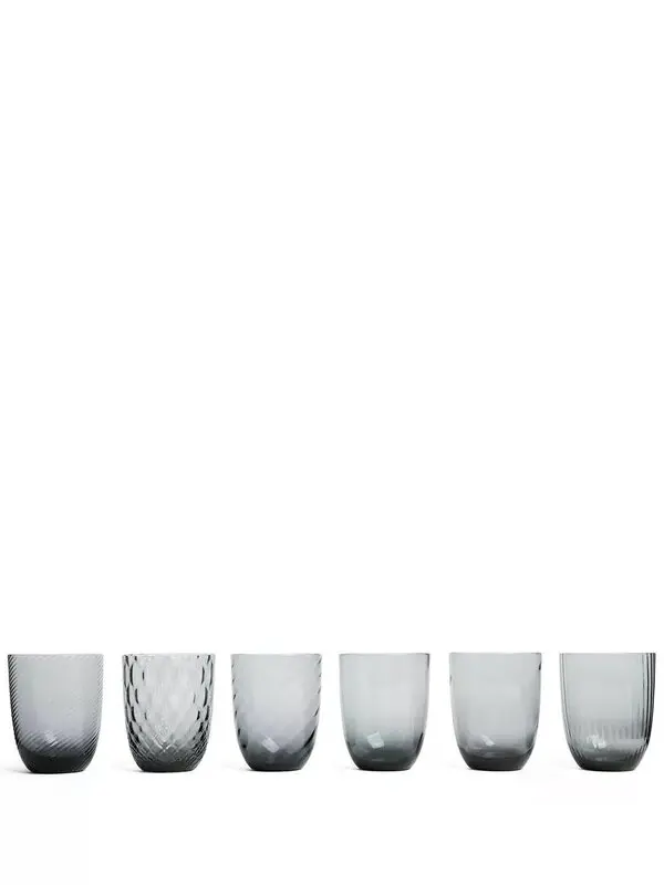 NASONMORETTI Idra Water Glass Set Of Six - Grey