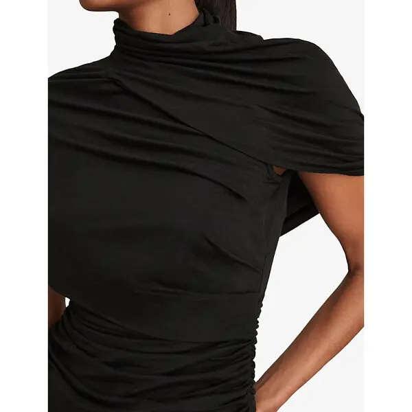 REISS Draped Stretch-jersey Top