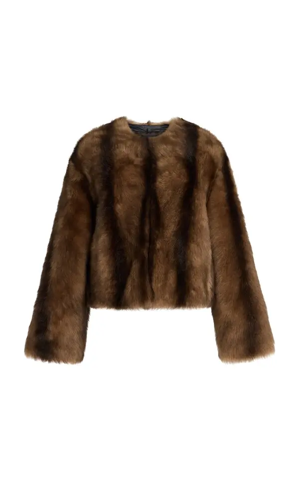 NILI LOTAN Elan Shearling Jacket - Brown