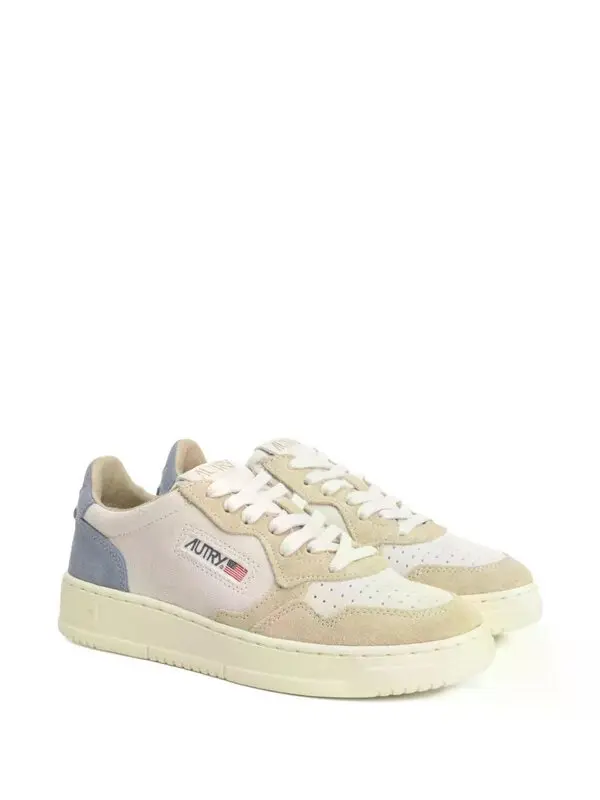 AUTRY Suede Panelled Trainers - Neutrals