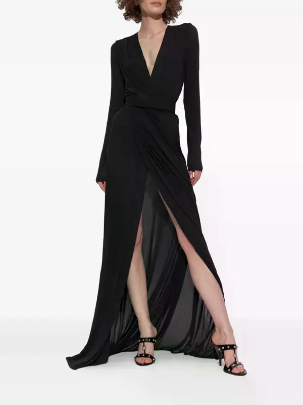 Dsquared2 Wrap-front Long-sleeve Dress