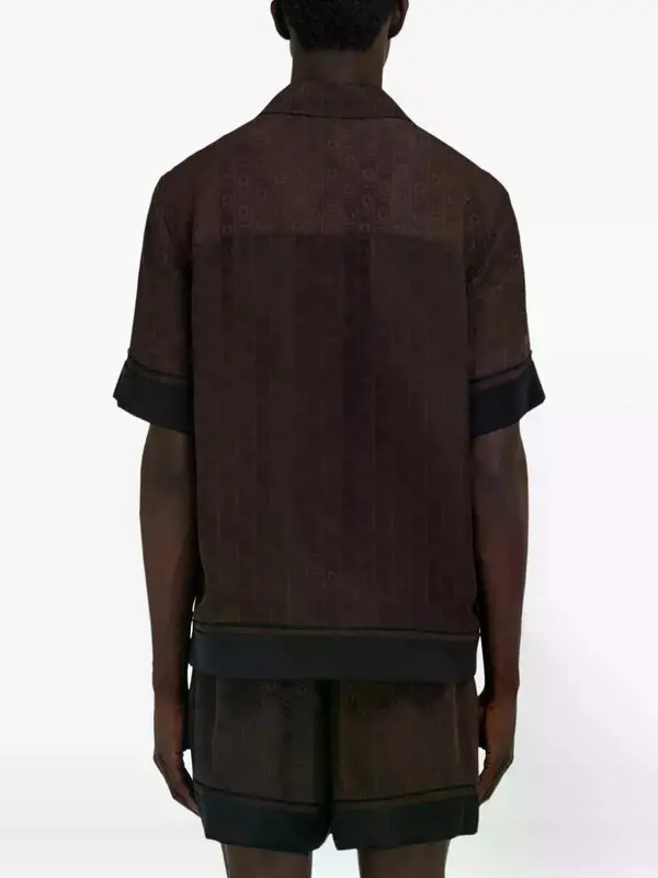 FERRAGAMO Monogram Short Sleeve Shirts