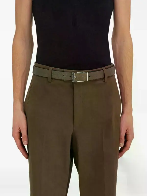 FERRAGAMO Reversible Leather Belt - Brown