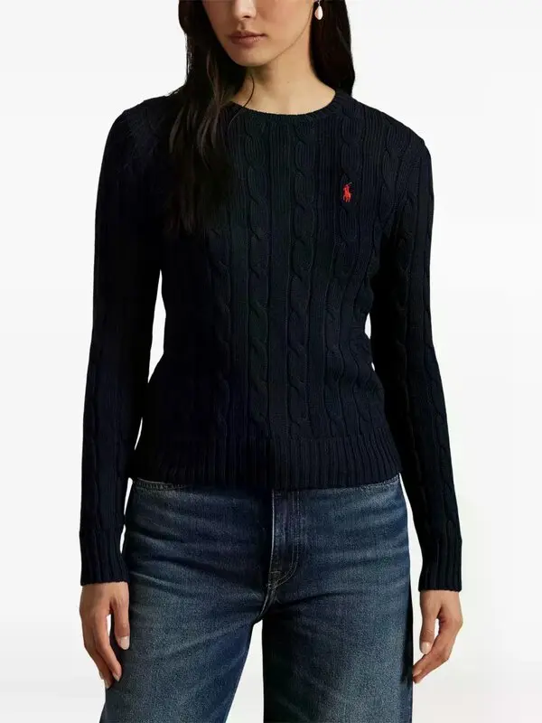 Polo Ralph Lauren Cable-knit Crew-neck Sweater - Blue