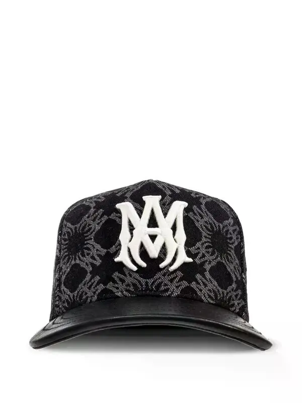 Amiri Monogrammed-logo Baseball Cap - Black