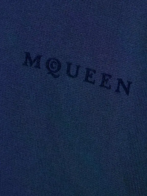 Alexander McQueen Zip-up Hooded Sweatshirt - Blue