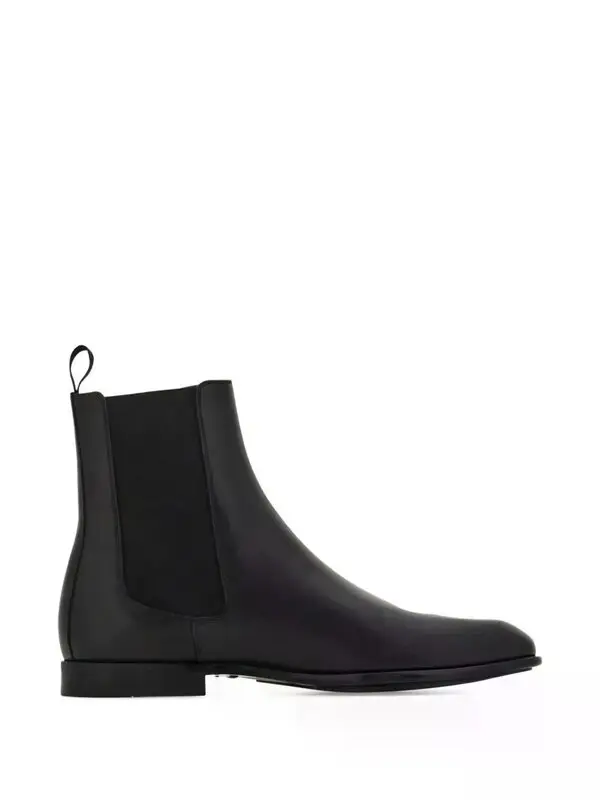 FERRAGAMO Round-toe Leather Chelsea Boots