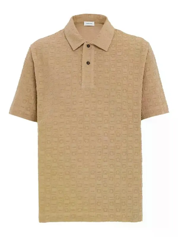 FERRAGAMO Monogram-pattern Polo Shirt