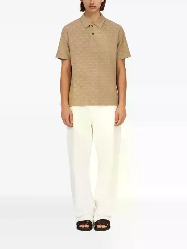 FERRAGAMO Monogram-pattern Polo Shirt