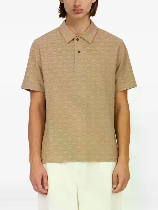 FERRAGAMO Monogram-pattern Polo Shirt