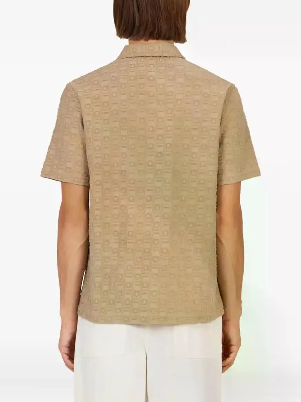 FERRAGAMO Monogram-pattern Polo Shirt