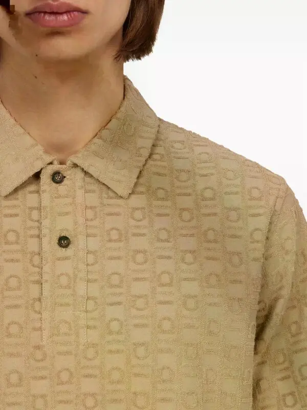FERRAGAMO Monogram-pattern Polo Shirt
