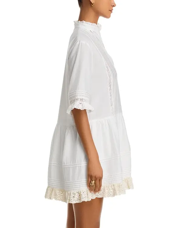 Aqua Cotton Mini Dress