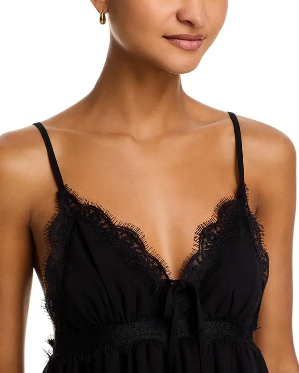 Aqua Lace Trimmed Camisole Top