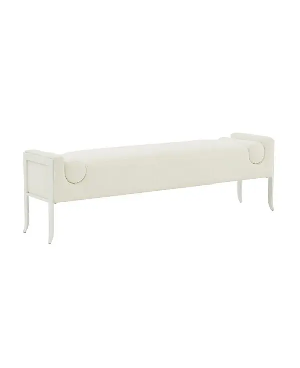 TOV FURNITURE Ines Boucle Bench - Cream