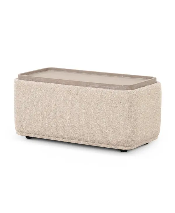 TOV FURNITURE Sylvie Boucle Ottoman Table